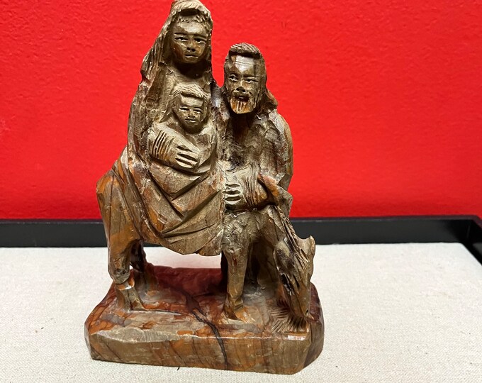 Large Wooden Nativity Set for Christmas Made of Olive Wood in the Holy ...