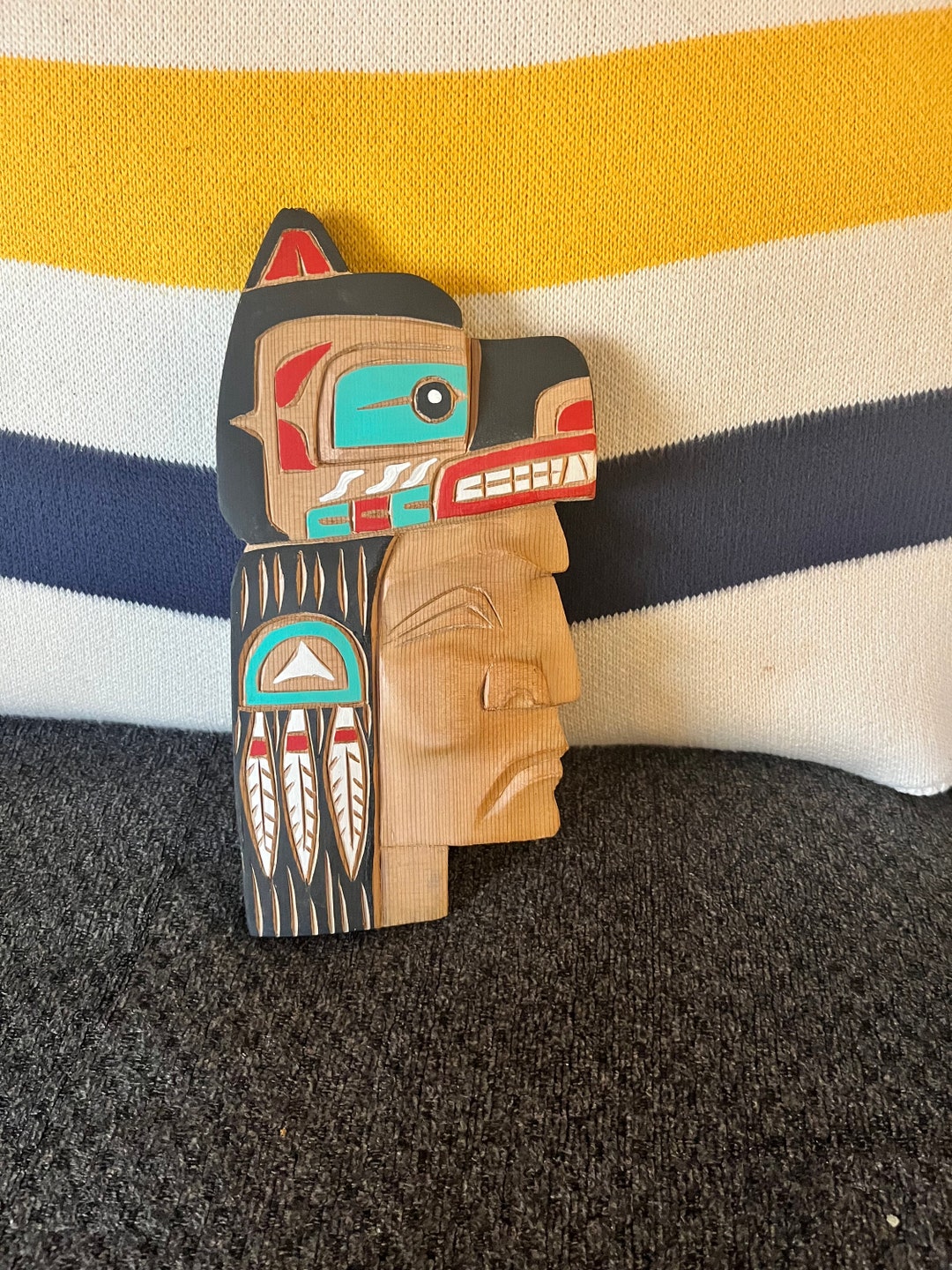 10 Inch Indigenous First Nations Pacific North West Coast Signed Chief ...