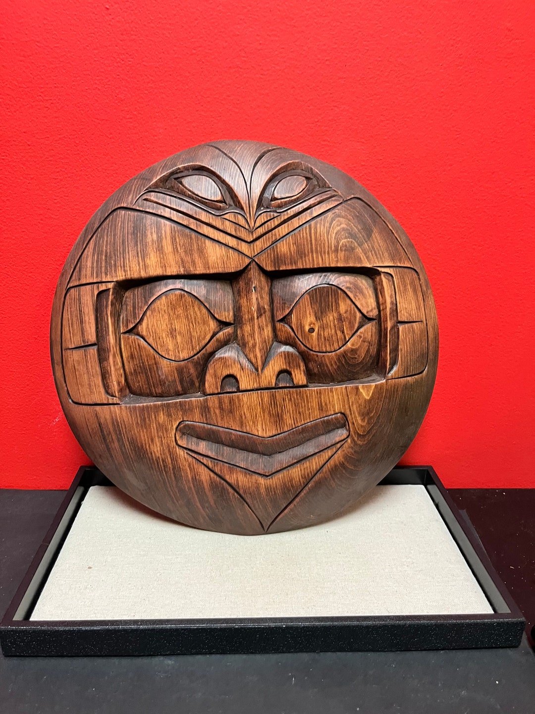 A Stunning Huge 14 Inch Frog Moon Plaque Charles George - Etsy