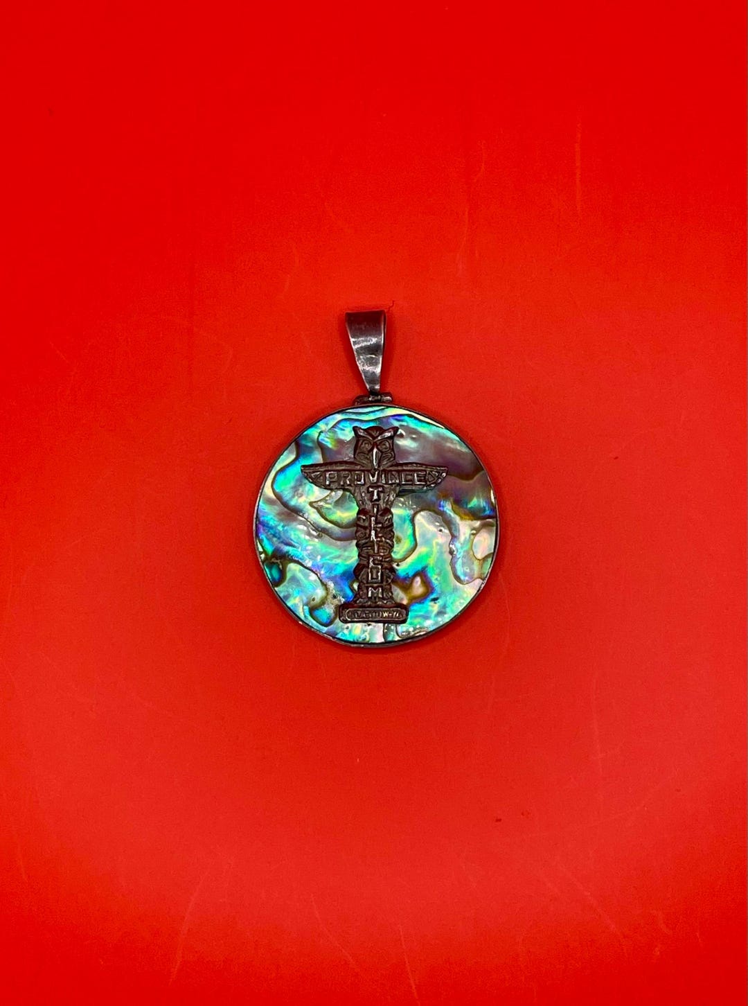 1.75 Inch Indigenous First Nations Sterling and Abalone Necklace ...