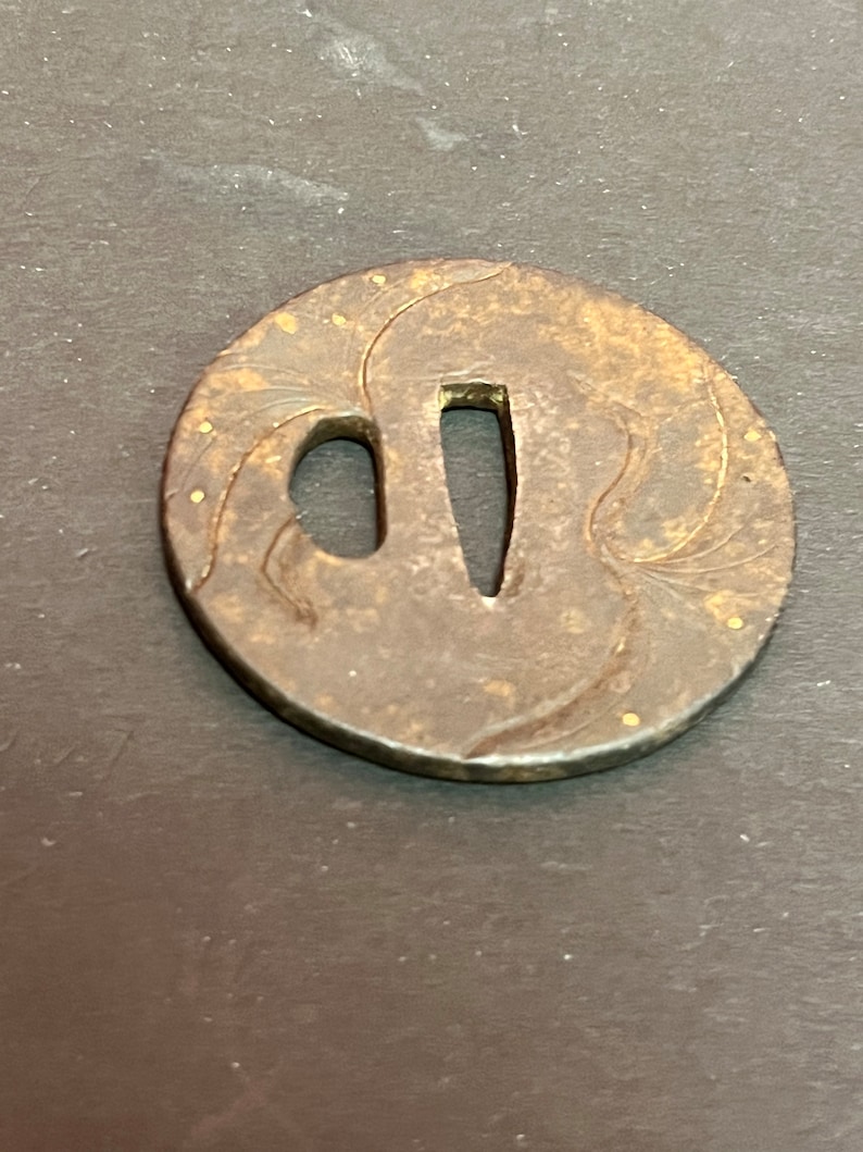 A Japanese Ancient Bronze Samurai Sword Tsuba — Really Old and Detailed ...