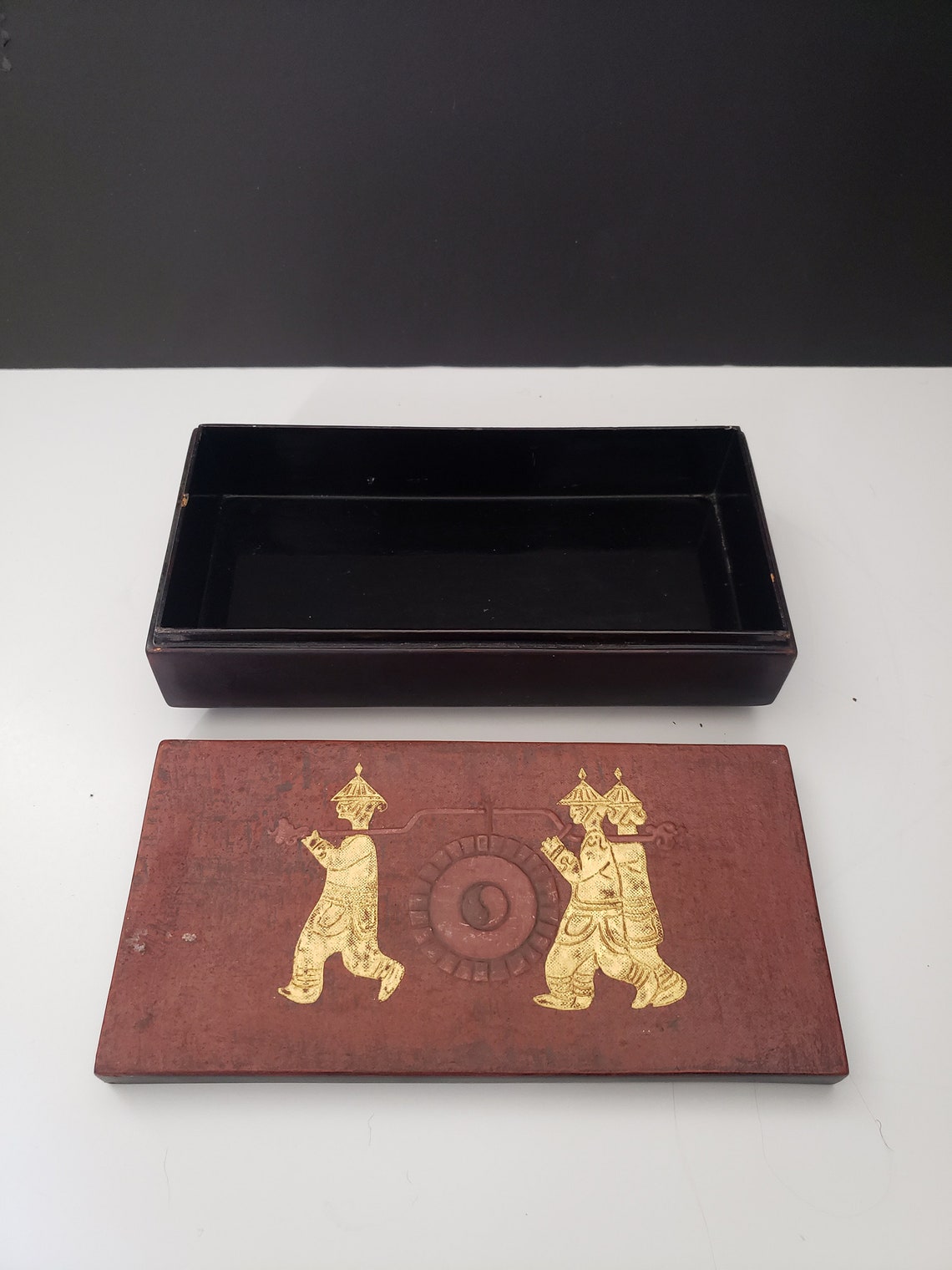 Vintage Signed Vietnamese Lacquer Box | Etsy