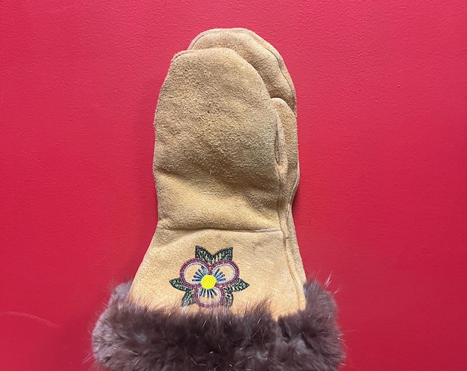 Beautiful 15 Inch Long Indigenous First Nations, Leather and Beaded ...