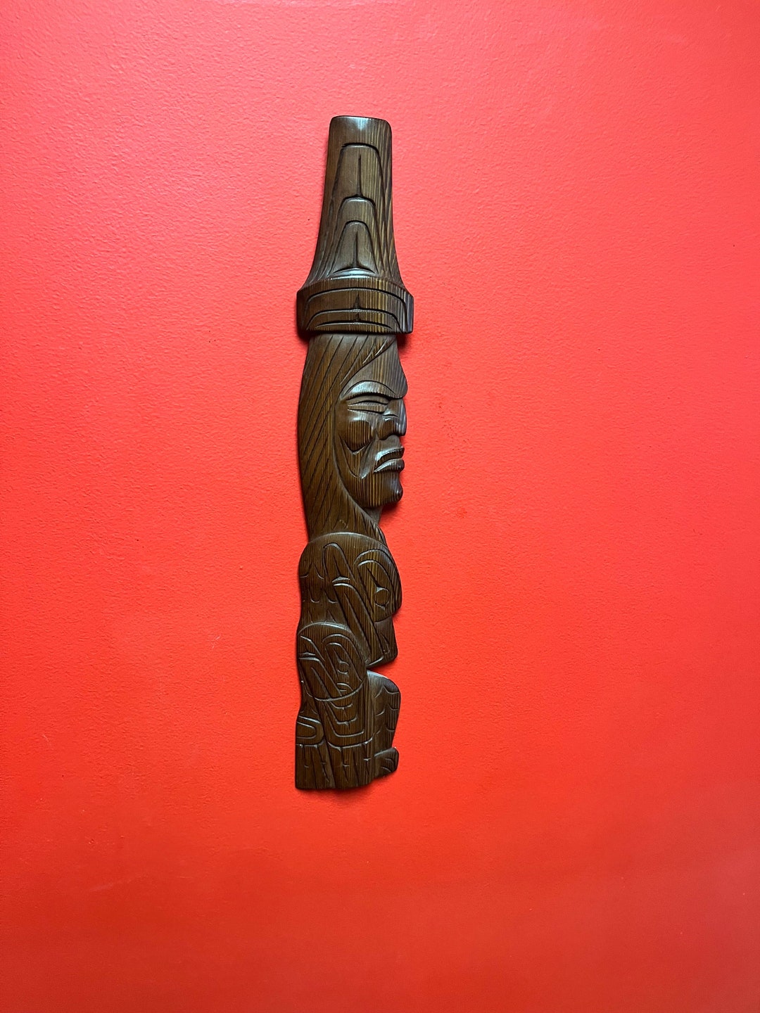 Lovely 21 Inch Long Signed Chris Paul Indigenous First Nations Pacific ...