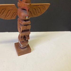 Lovely Indigenous Antique Folk Art 10 X 8” Totem Pole — Unsigned — Well ...