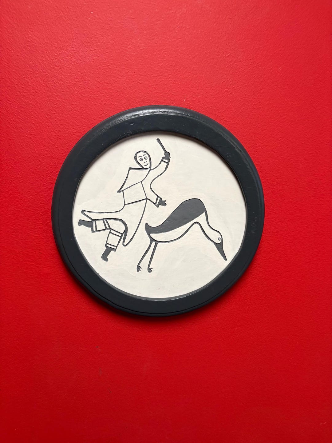 Beautiful 1970s Inuit Wood Art Picture in Frame — 11 Inches ...