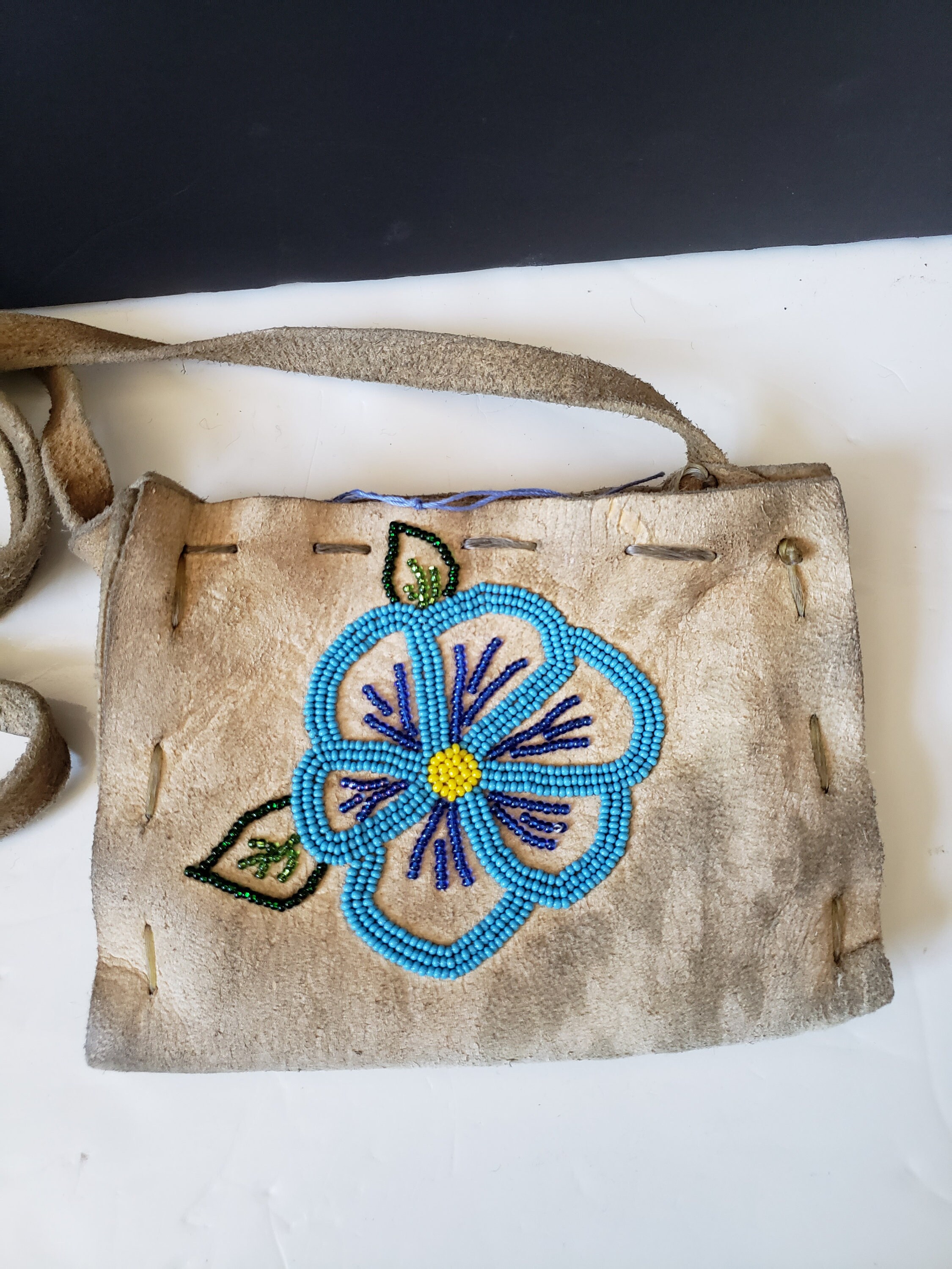 Canadian First Nations Beaded Leather Purse - Etsy