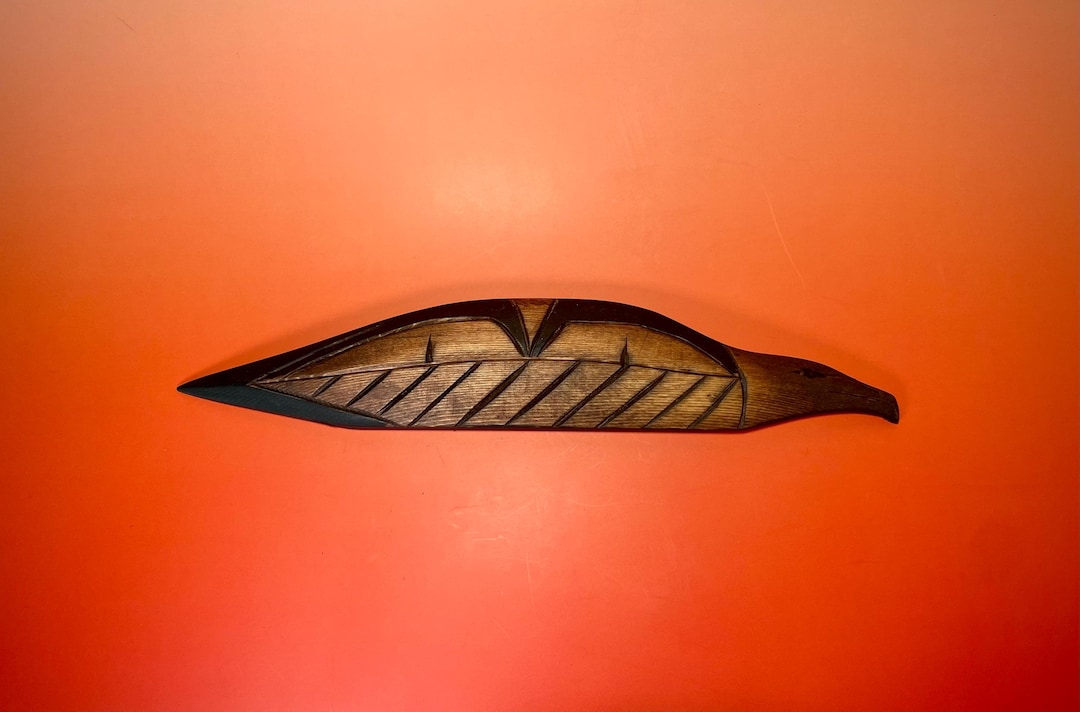 Signed Eagle Feather Carving by Frank and Dora Frenchie – Indigenous ...
