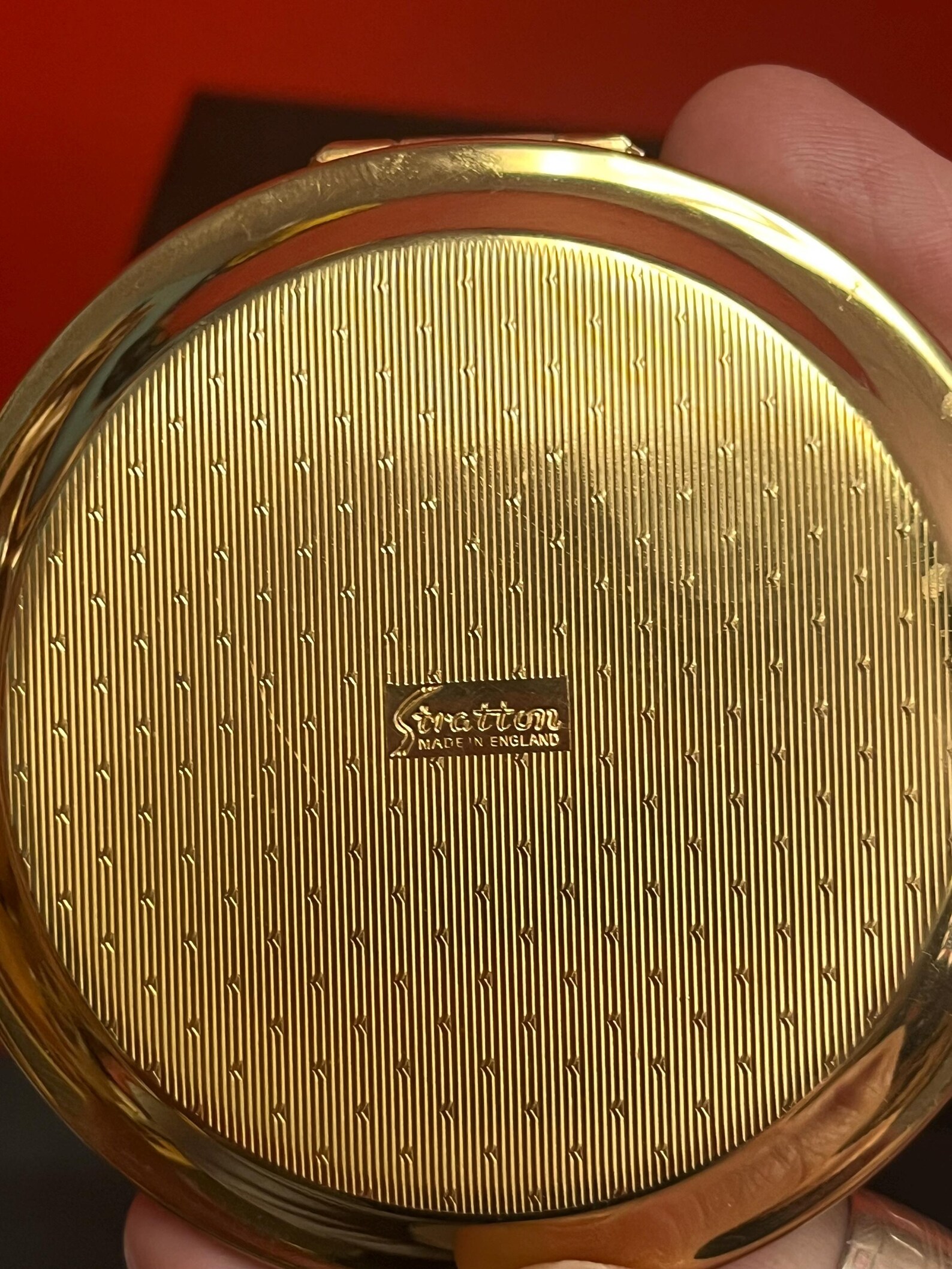 Lovely Unusual Like New 3 Inch Long Stratton Compact in Original Cloth ...