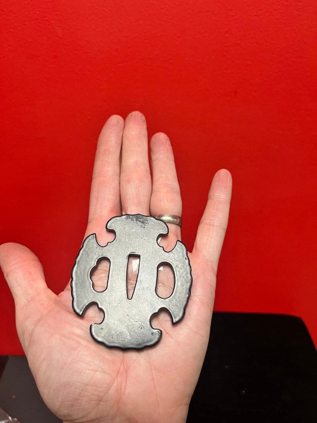 Cool 3 Inch Japanese Samurai Steel Tsuba — Great Condition and Simple ...