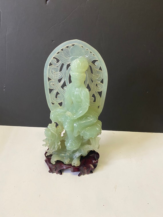 A Museum Quality Stunning 12 Inch High Authentic Carved Jade | Etsy