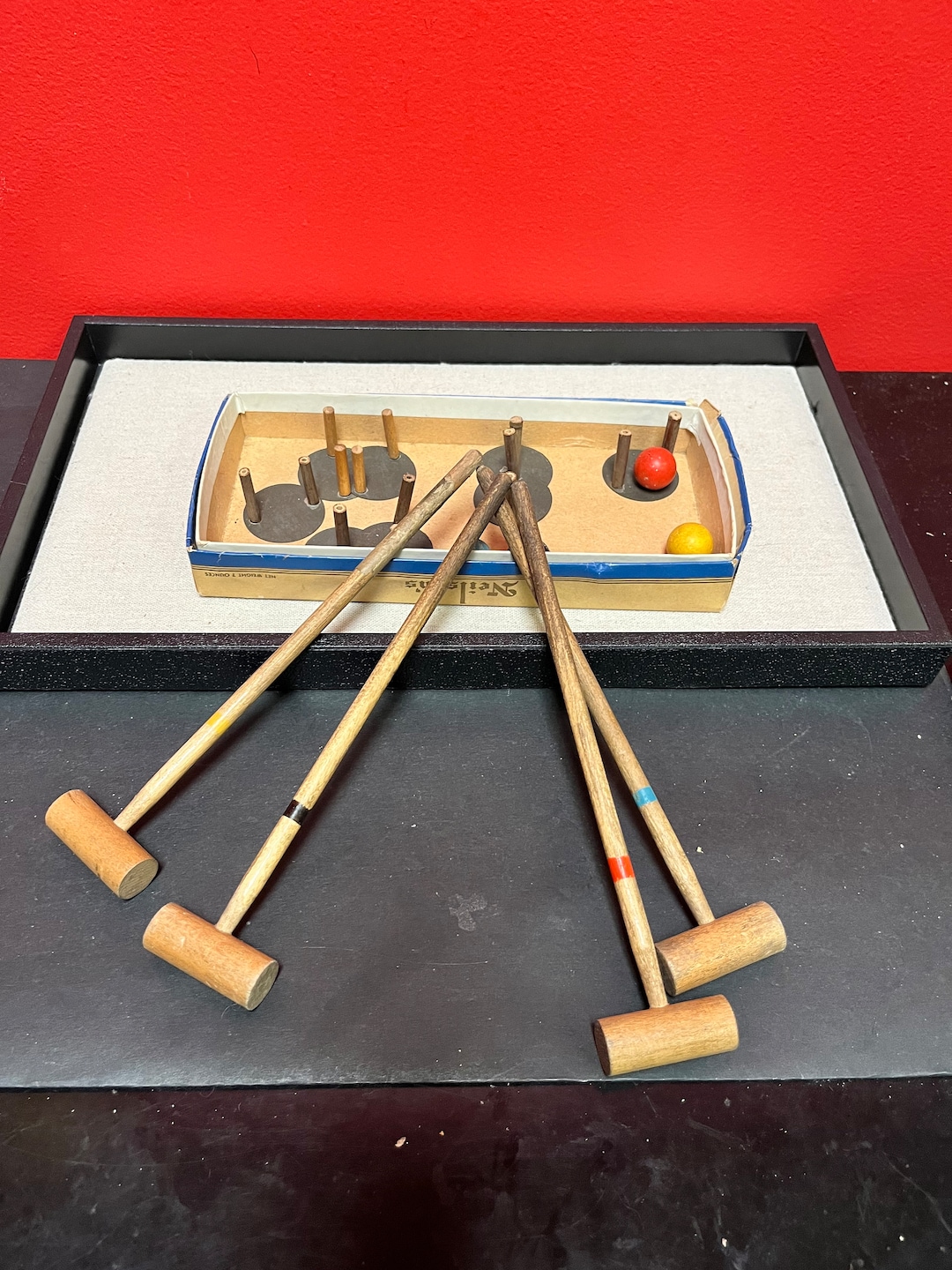 Absolutely Amazing Miniature Table Croquet Set — Early 1900s — One of a ...