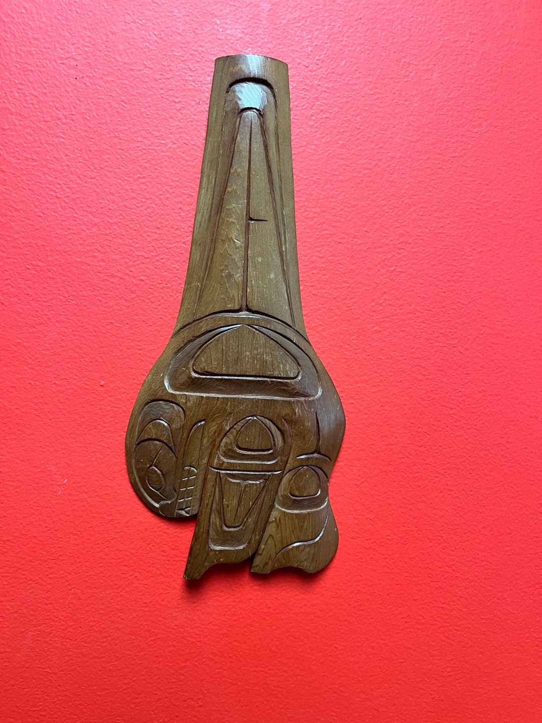 A Lovely 12 Inch Tall Signed Plaque — Indigenous First Nations Pacific ...