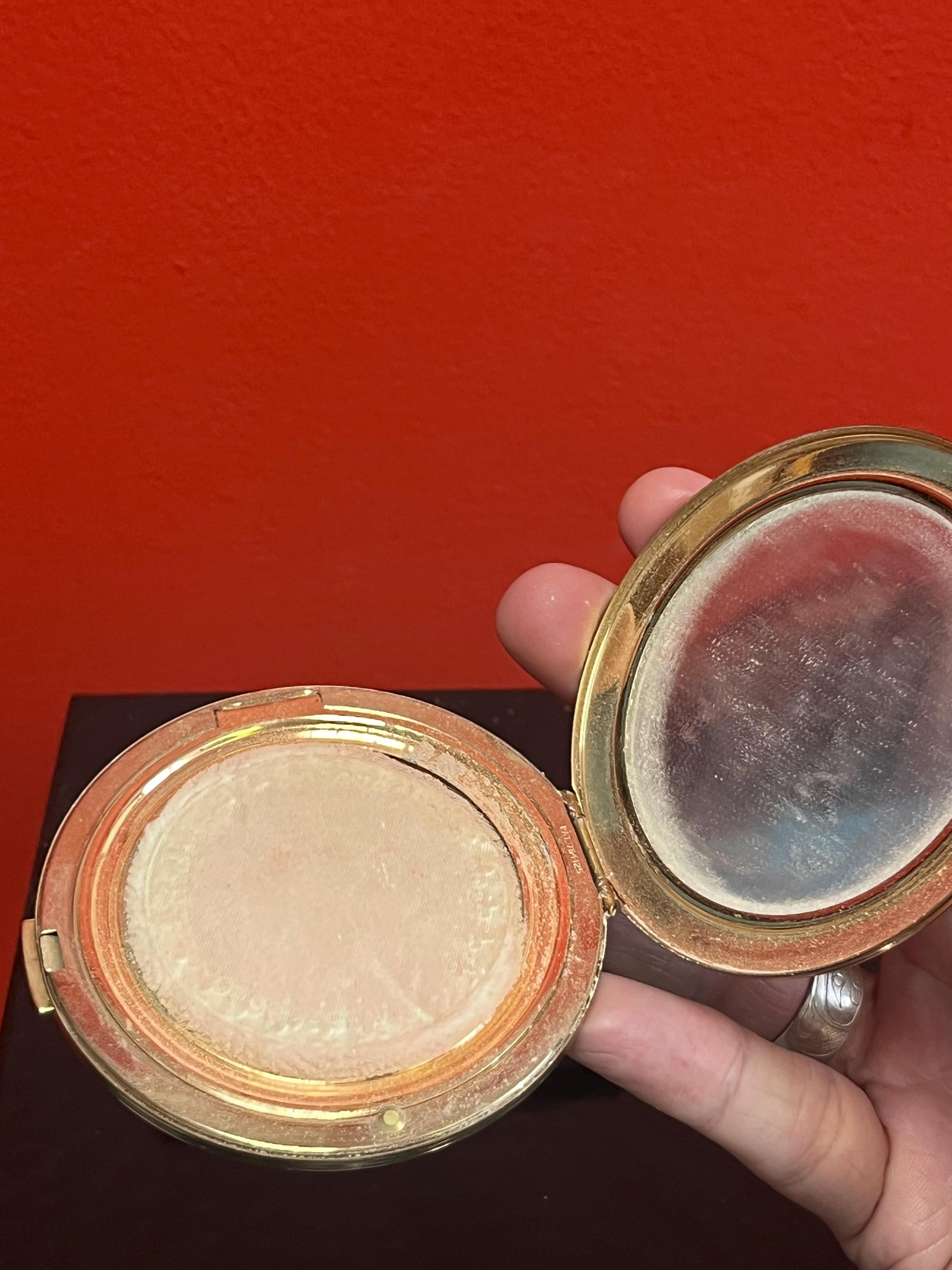 Lovely Unusual Like New 3 Inch Long Stratton Compact in Original Cloth ...
