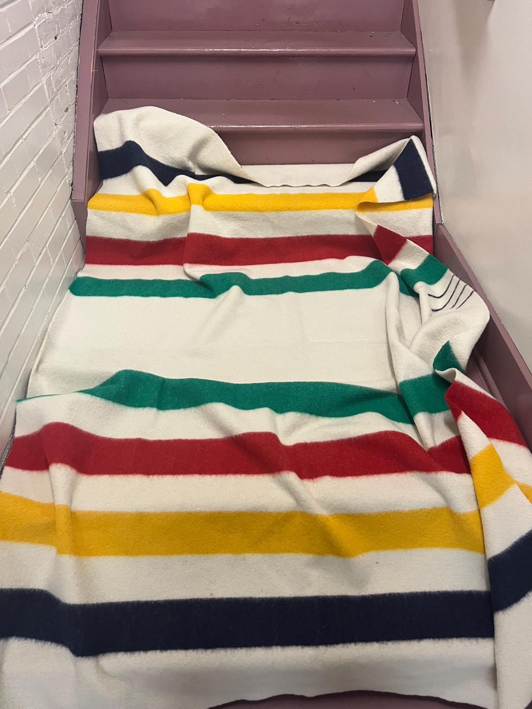 Stunning Authentic 62 X 87 Hudson Bay Company Wool 3.5 Stripe Blanket ...