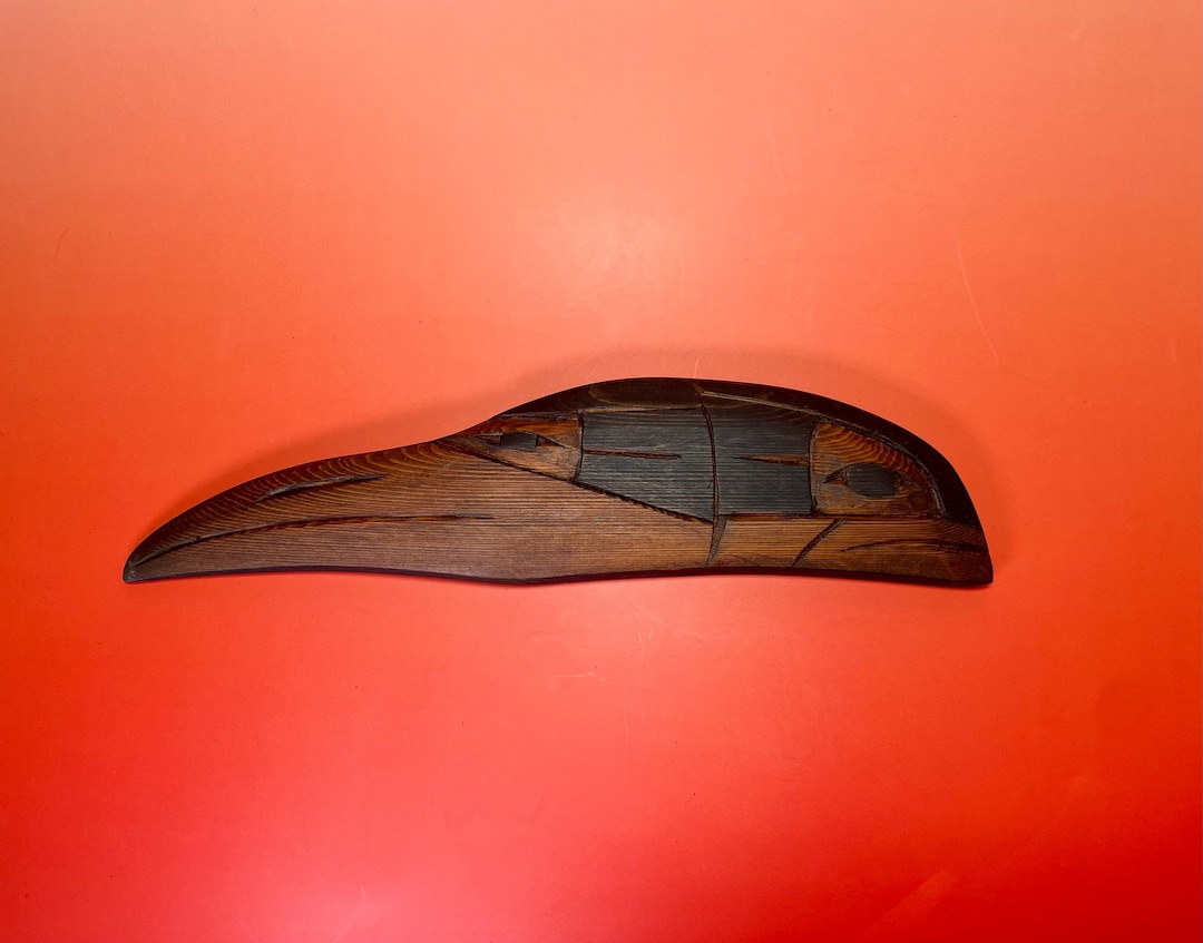 Signed Killer Whale and Raven Carving by Frank and Dora Frenchie ...