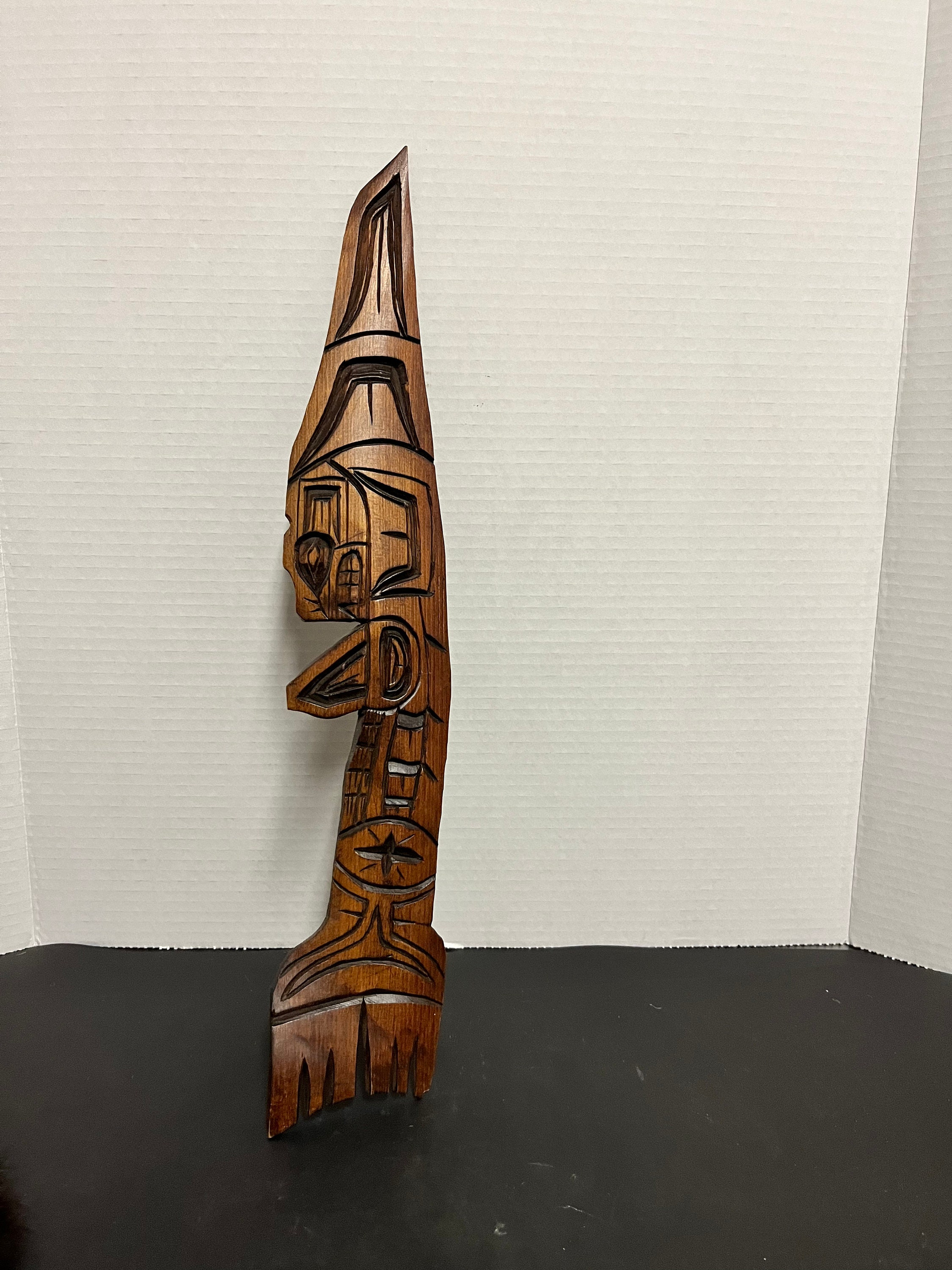Absolutely Fabulous 18 by 3 Inch Signed Cedar Carving of a - Etsy