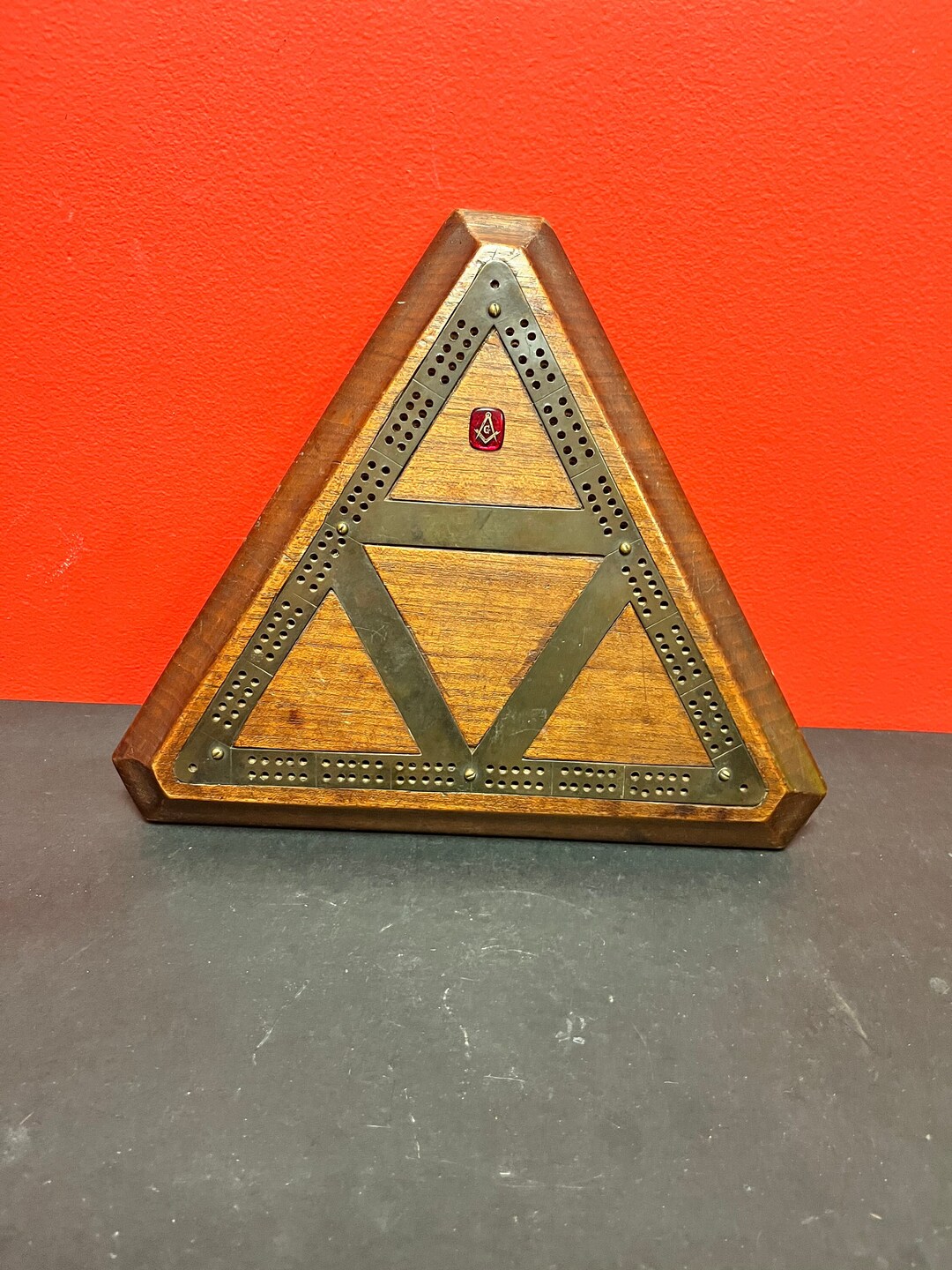 Lovely Wood and Brass Masonic Crib Board — No Pegs— 12 X 10” High - Etsy
