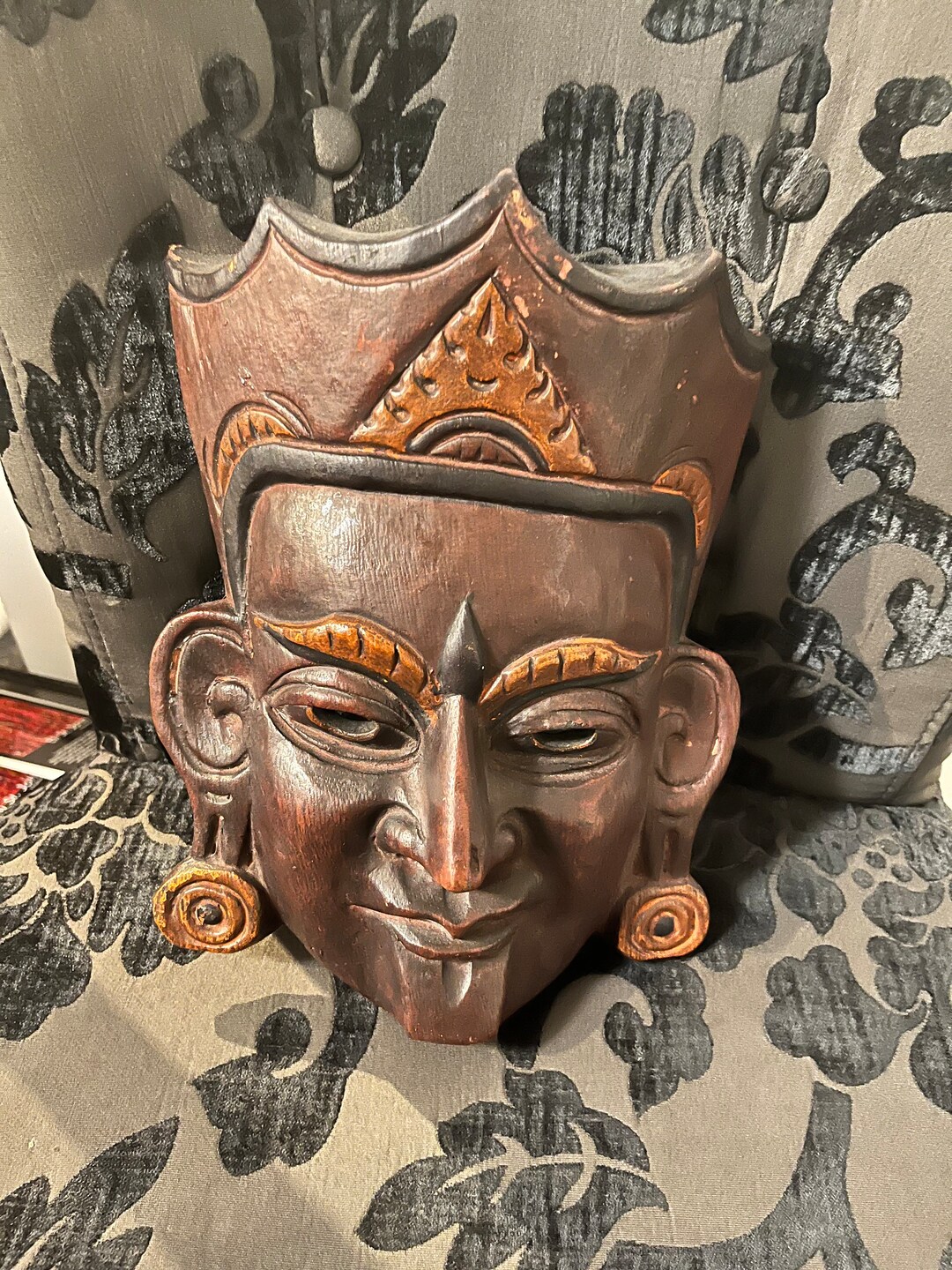 10 Inch Southern Indian Kerala Ceremonial Antique Mask - Etsy