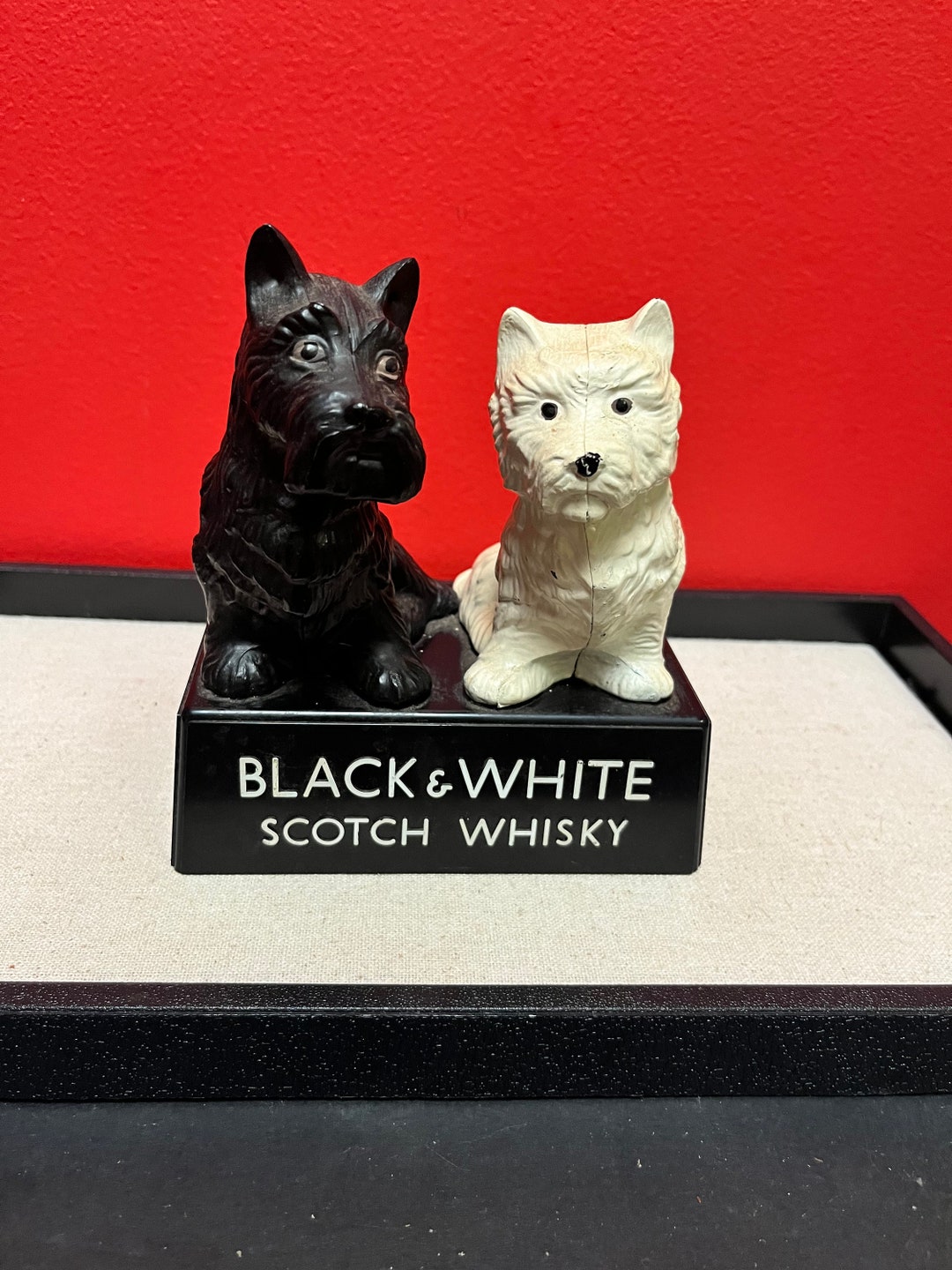 A Lovely 6 Inch Tall, Black and White Buchanan Scotch Whiskey Scotty ...