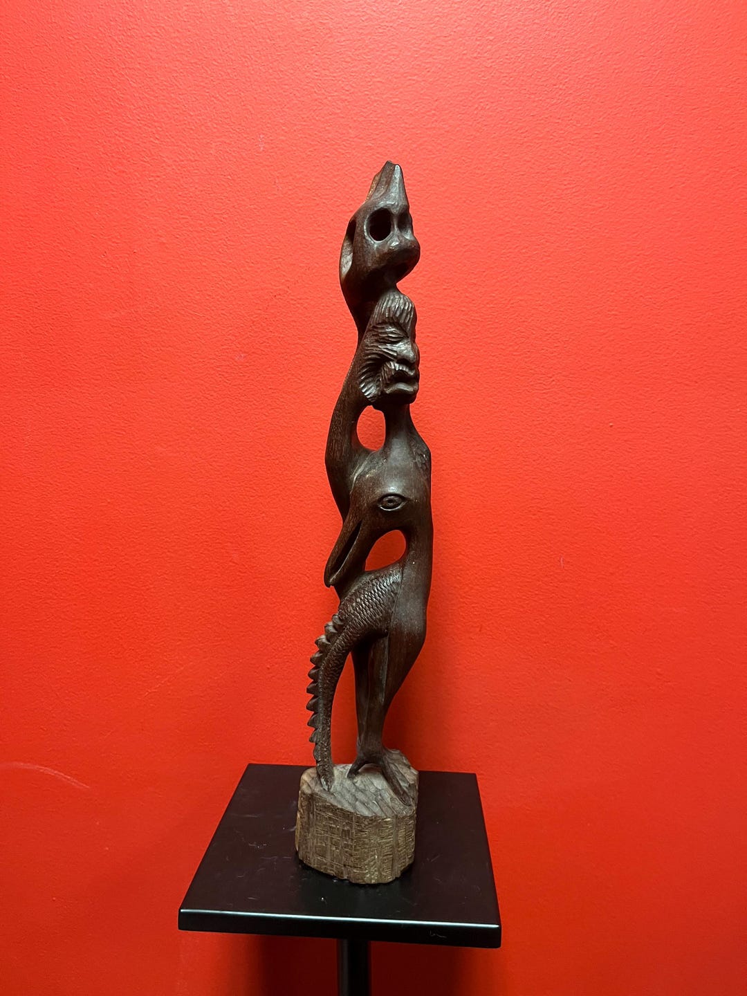 Oldest 17 Inch Tall Handcarved African Transformation Statue — Great ...