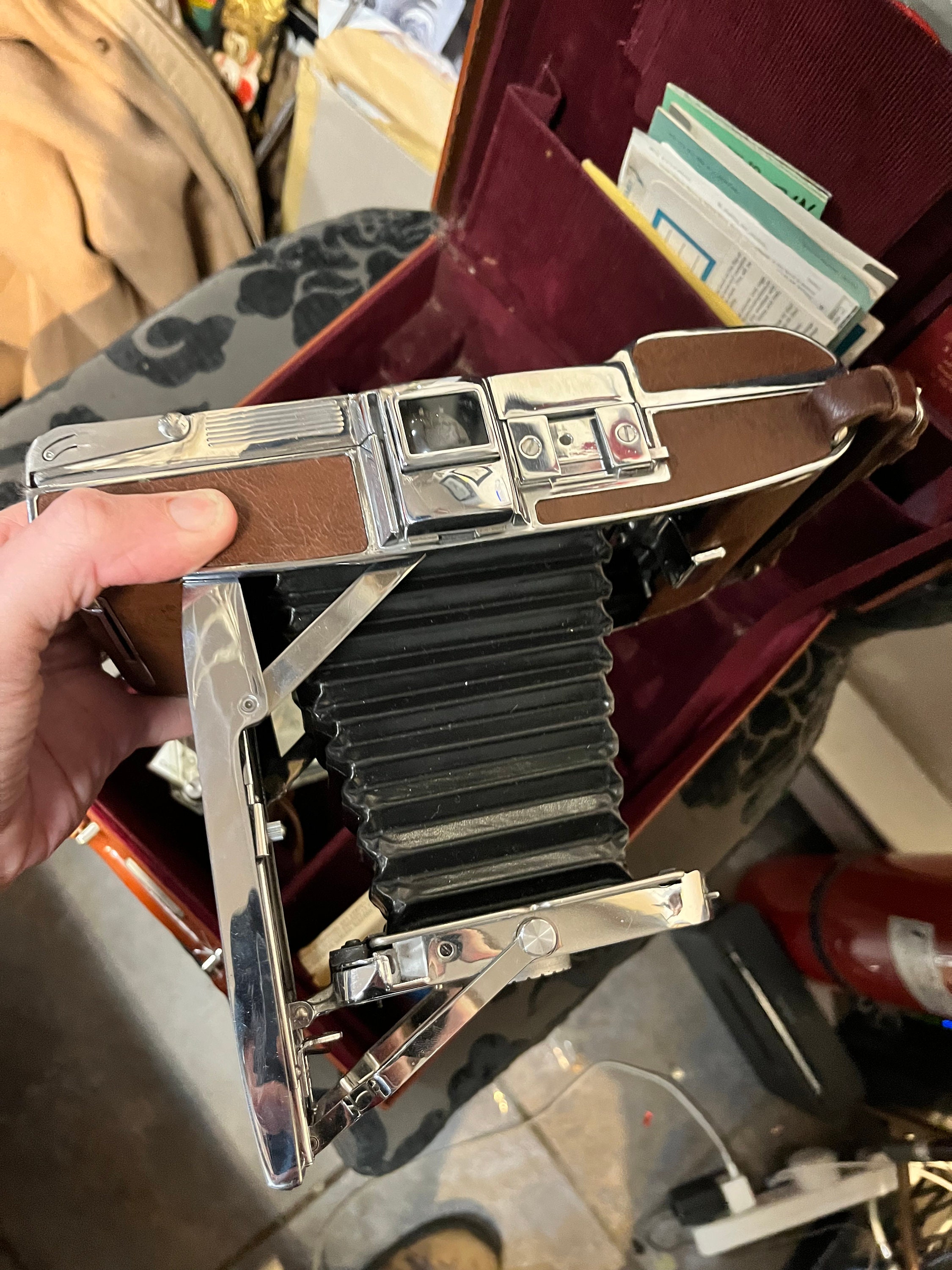Amazing Vintage Polaroid Land Camera Model 95 With Original Amazing Vintage Polaroid Land Camera Model 95 With Original
