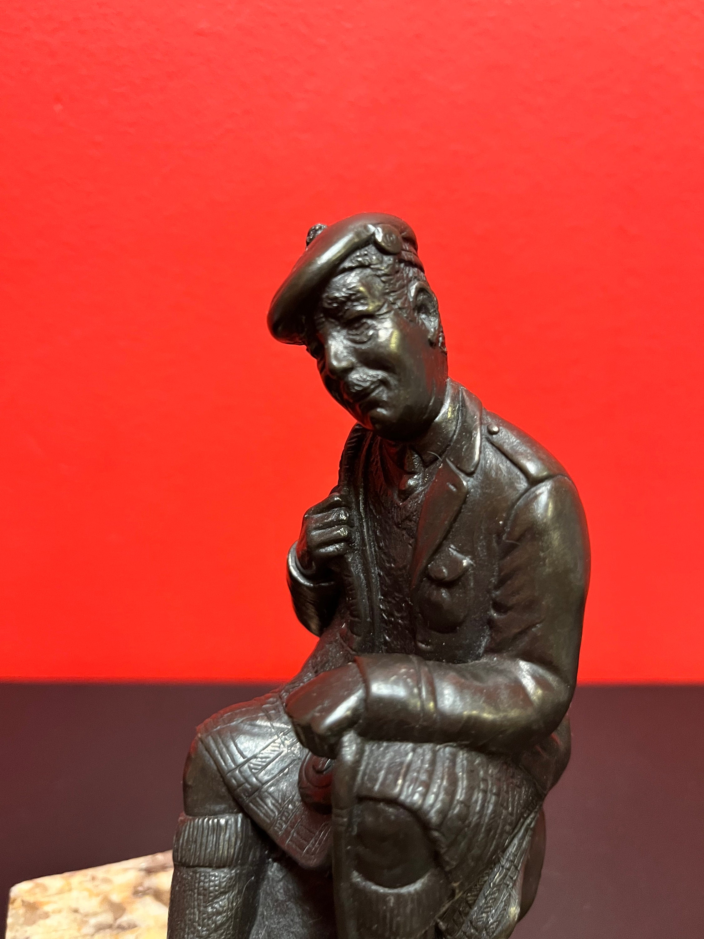 Lovely 8 Inch Tall Bronze Statue of a Scotsman on a Marble - Etsy