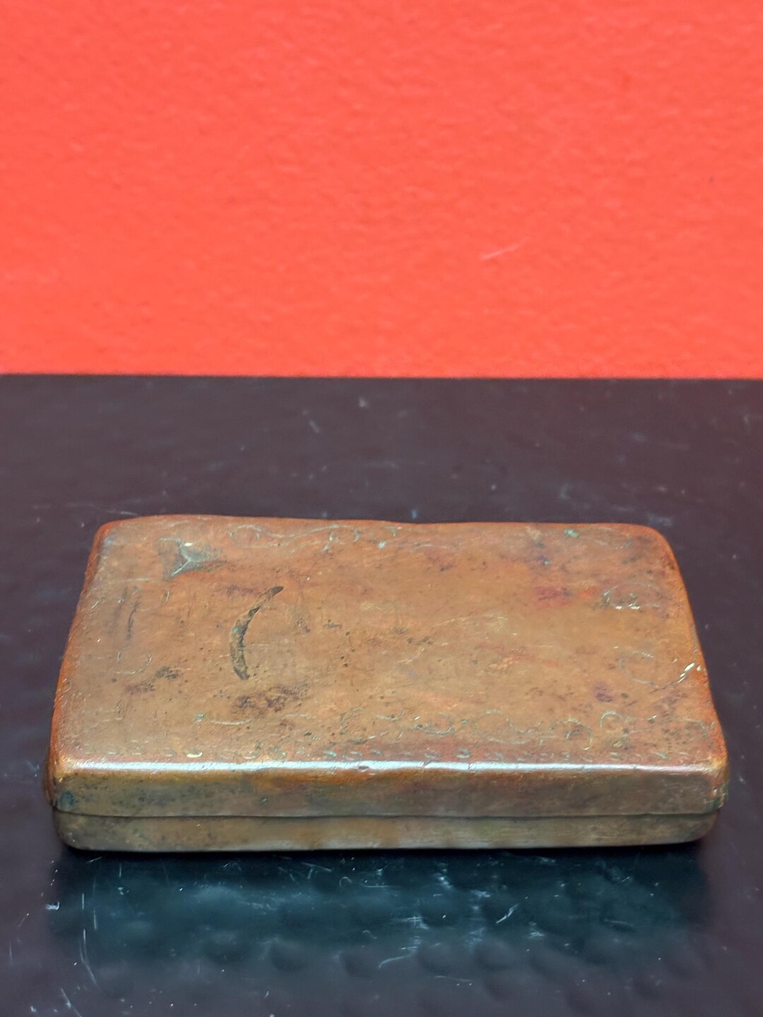 Remarkable Ancient Chinese Copper Snuff Box — 4 X 2.5 X .5” High ...