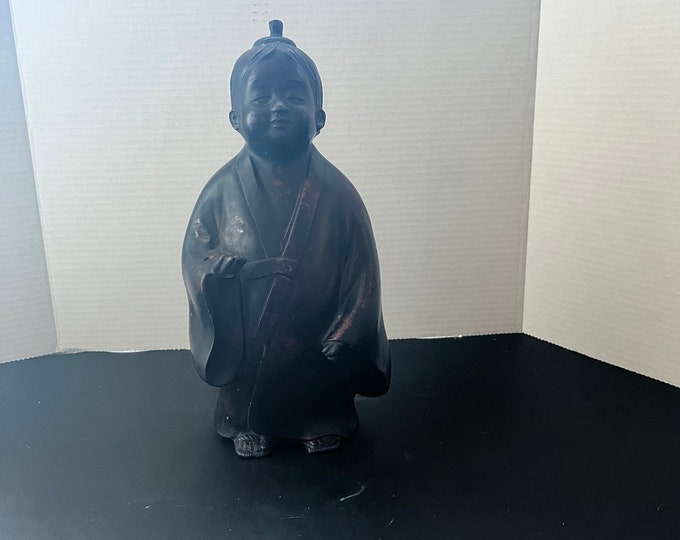 12 Inch Antique Chinese Bronze Statue Great Patina, and Very Heavy Good ...