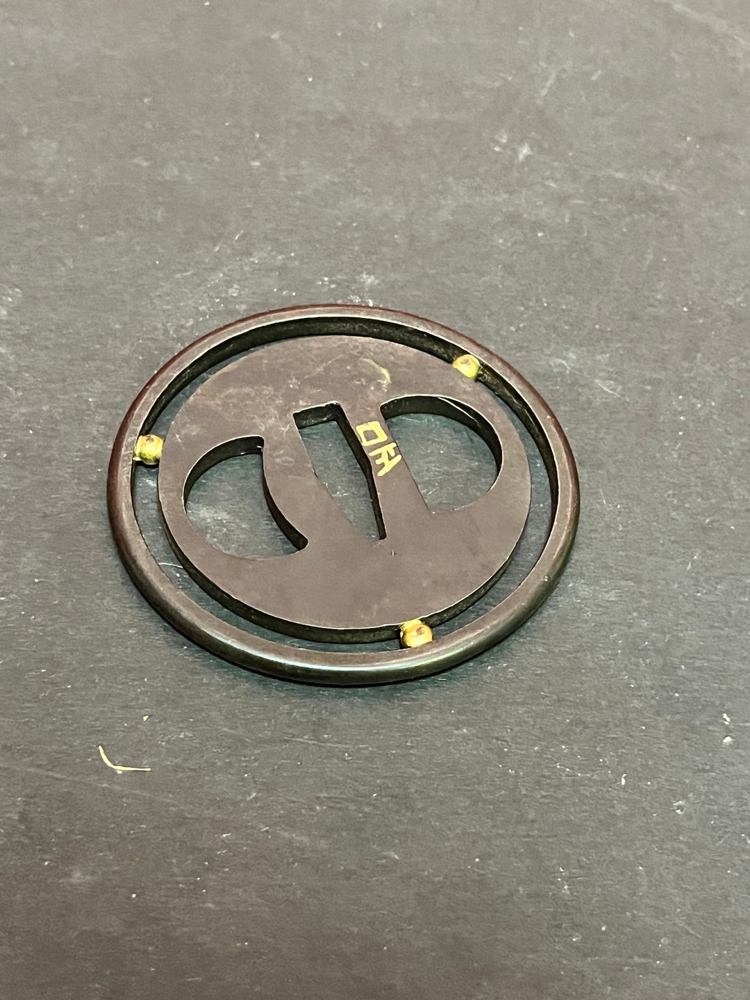 Lovely Simple 3 Inch Bronze Signed Japanese Samurai Tsuba — Wonderful ...