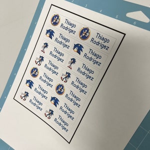 Custom Sonic the Hedgehog Sticker Name Labels Back to School - Etsy