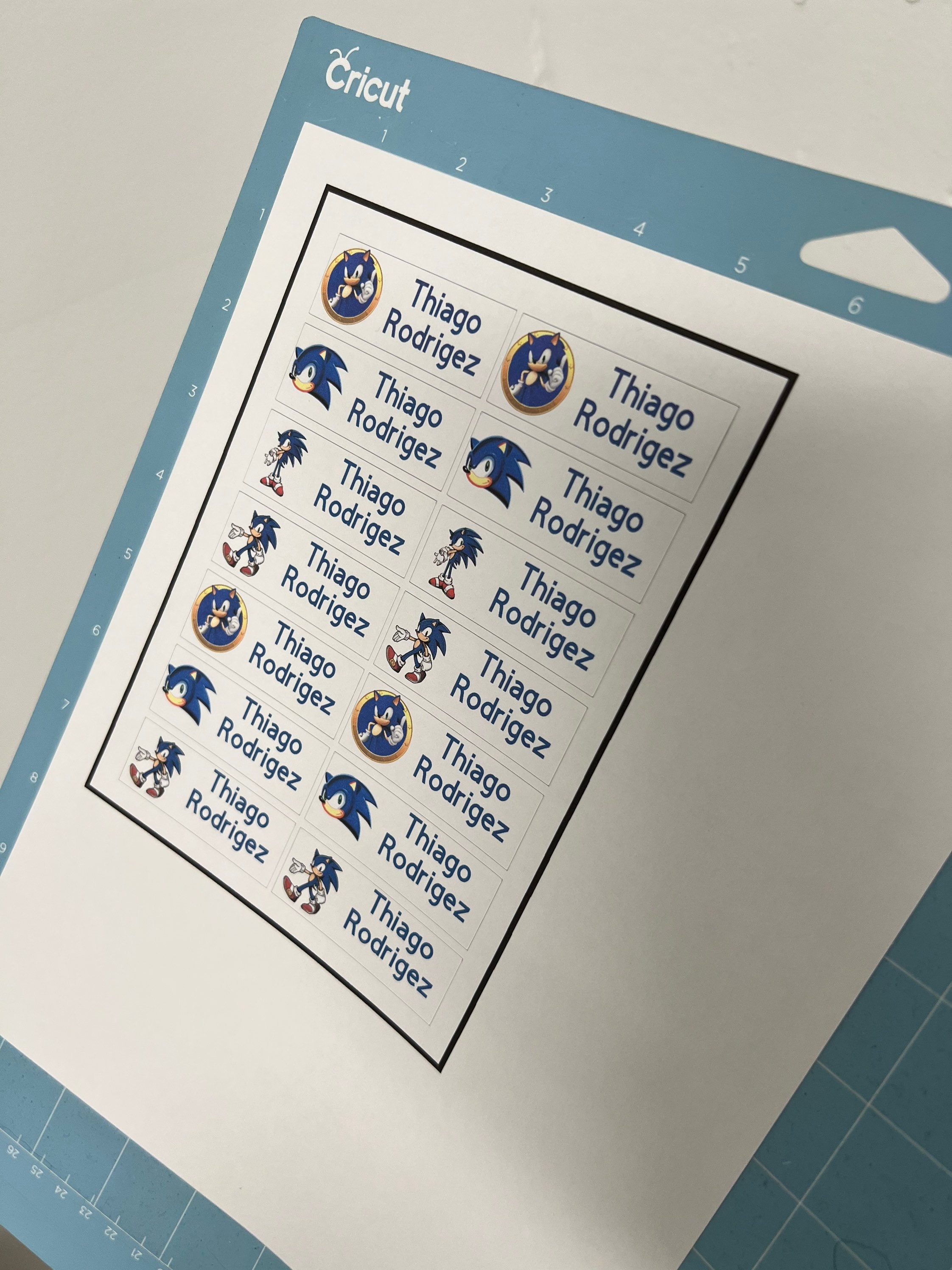 Custom Sonic the Hedgehog Sticker Name Labels Back to School - Etsy