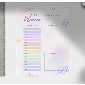 Pastel Watercolor Daily Planner Back to School college Life - Etsy