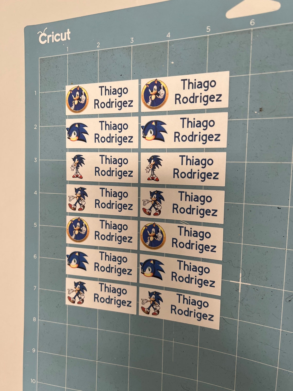 Custom Sonic the Hedgehog Sticker Name Labels Back to School - Etsy