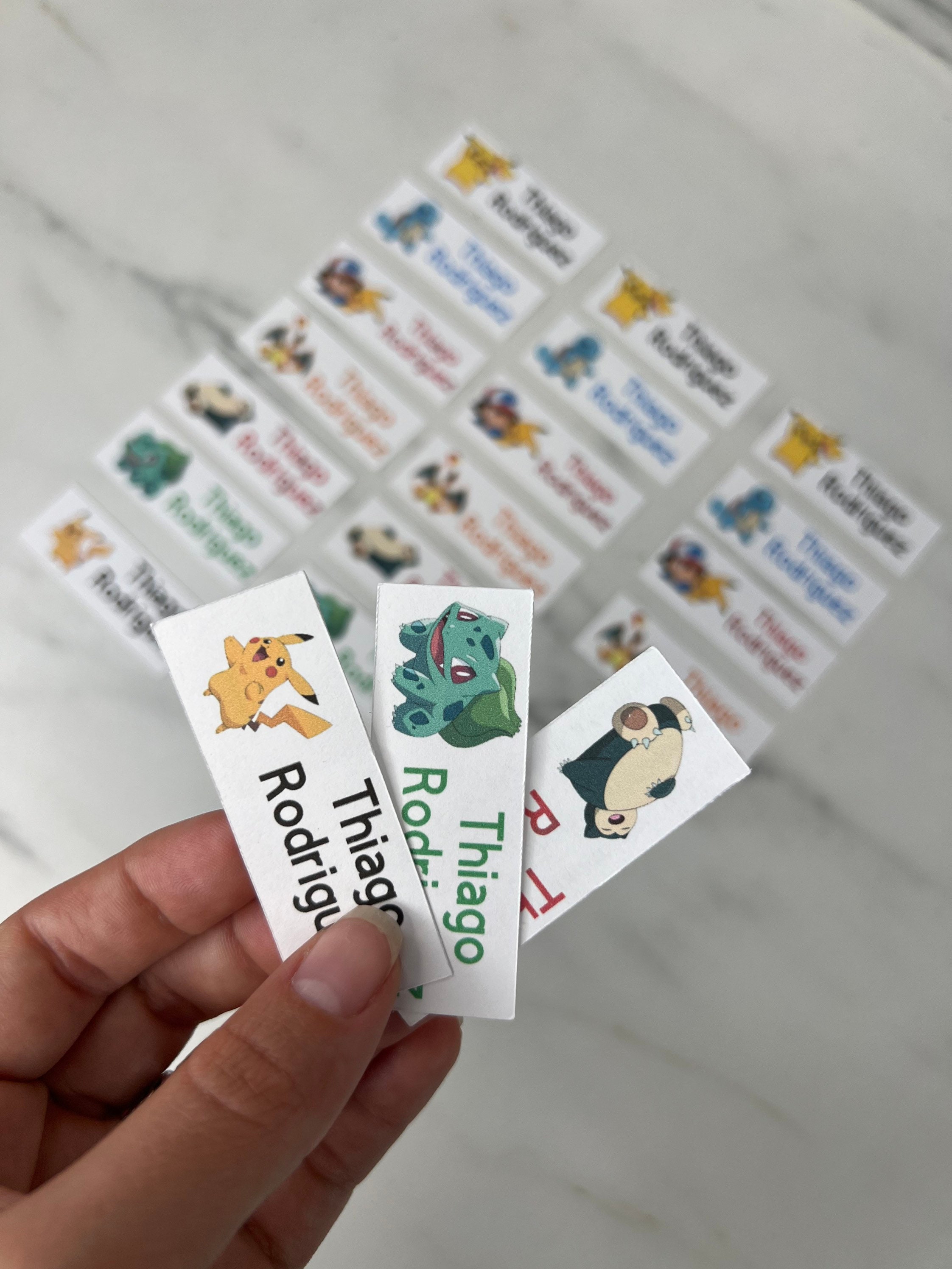 Custom Kids Pokémon Label Stickers Back to School - Etsy