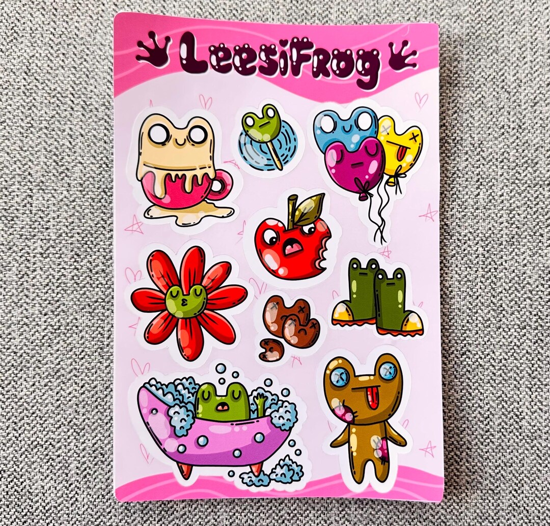 Funny Frog Stickers | Custom Sticker Pack | Frog Stickers | Sticker ...