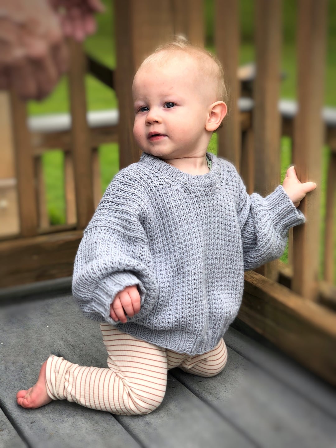 Oversized Baby, Toddler, Kids Pullover Sweater KNITTING PATTERN, Beach ...