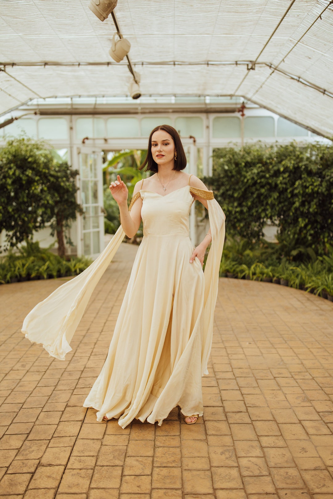 Always Tanisi Silk Slit Gown Dress for Party Wedding Beach - Etsy