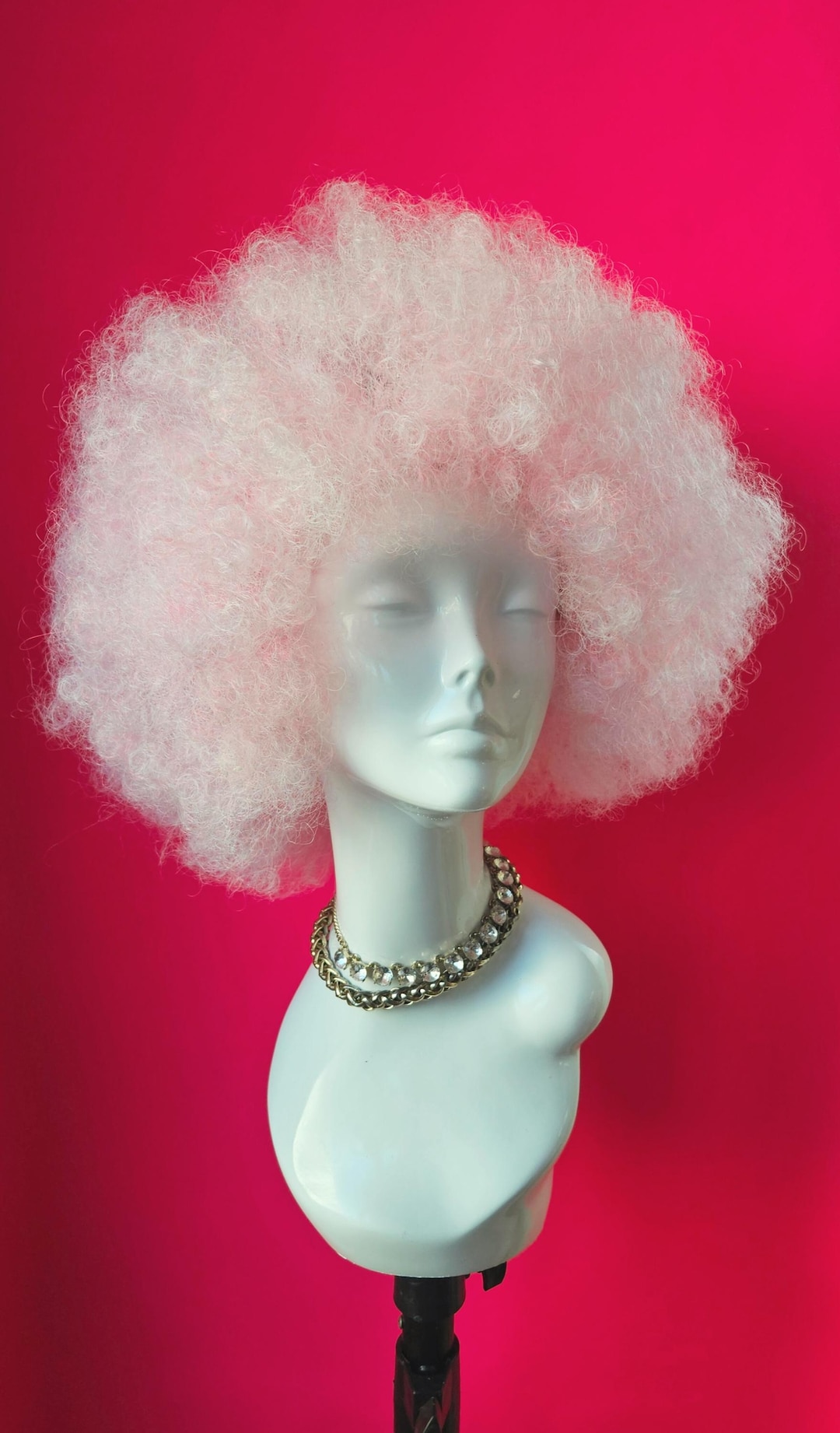 Pink Afro Wig | Curly Afro Style Wig | Made to Order - Etsy