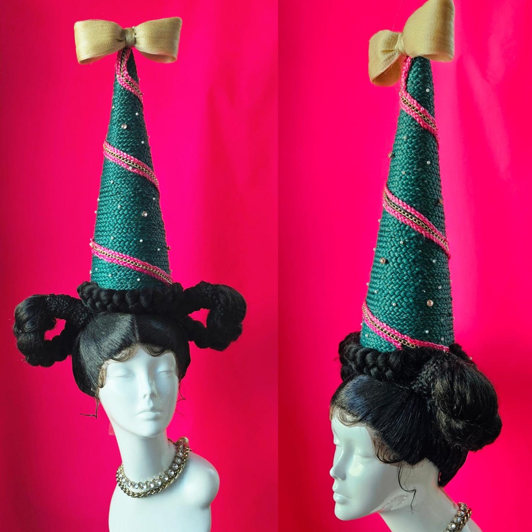 Braided Christmas Tree Wig – Made to Order Holiday Hair Wig, Custom ...