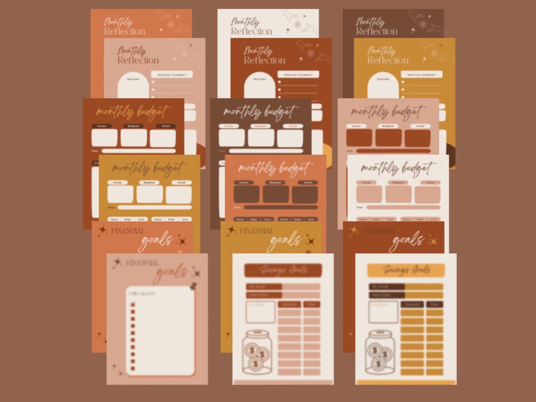Monthly Budget Sheets, Budget Planner, Budget Tracker, Financial ...