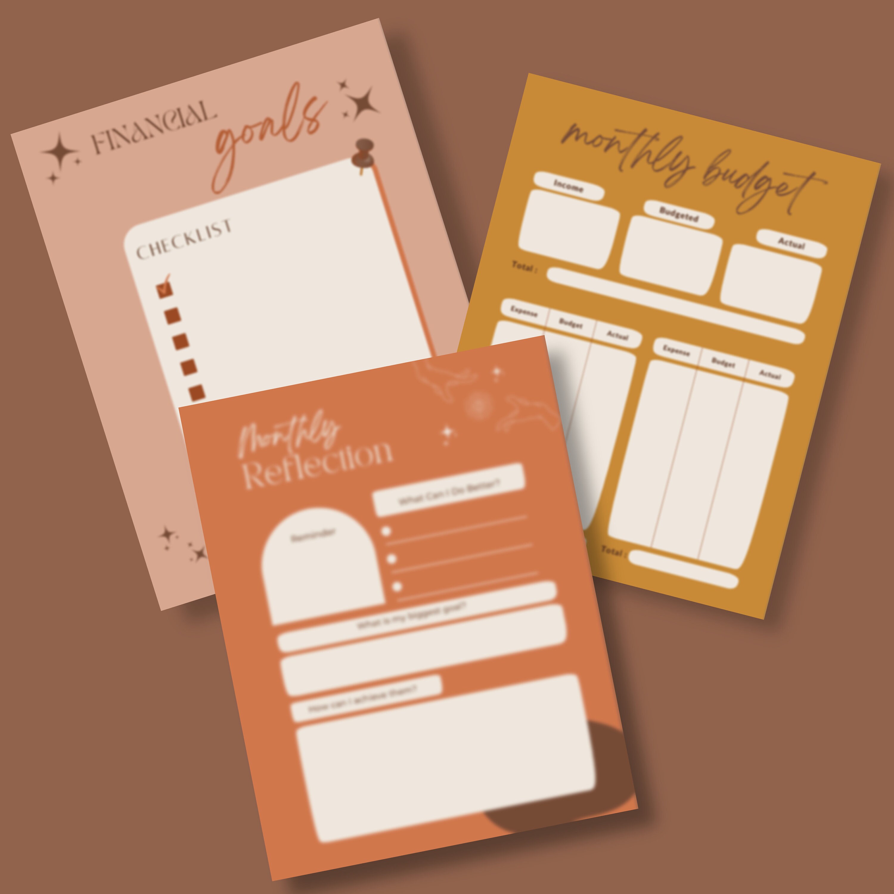 Monthly Budget Sheets, Budget Planner, Budget Tracker, Financial ...