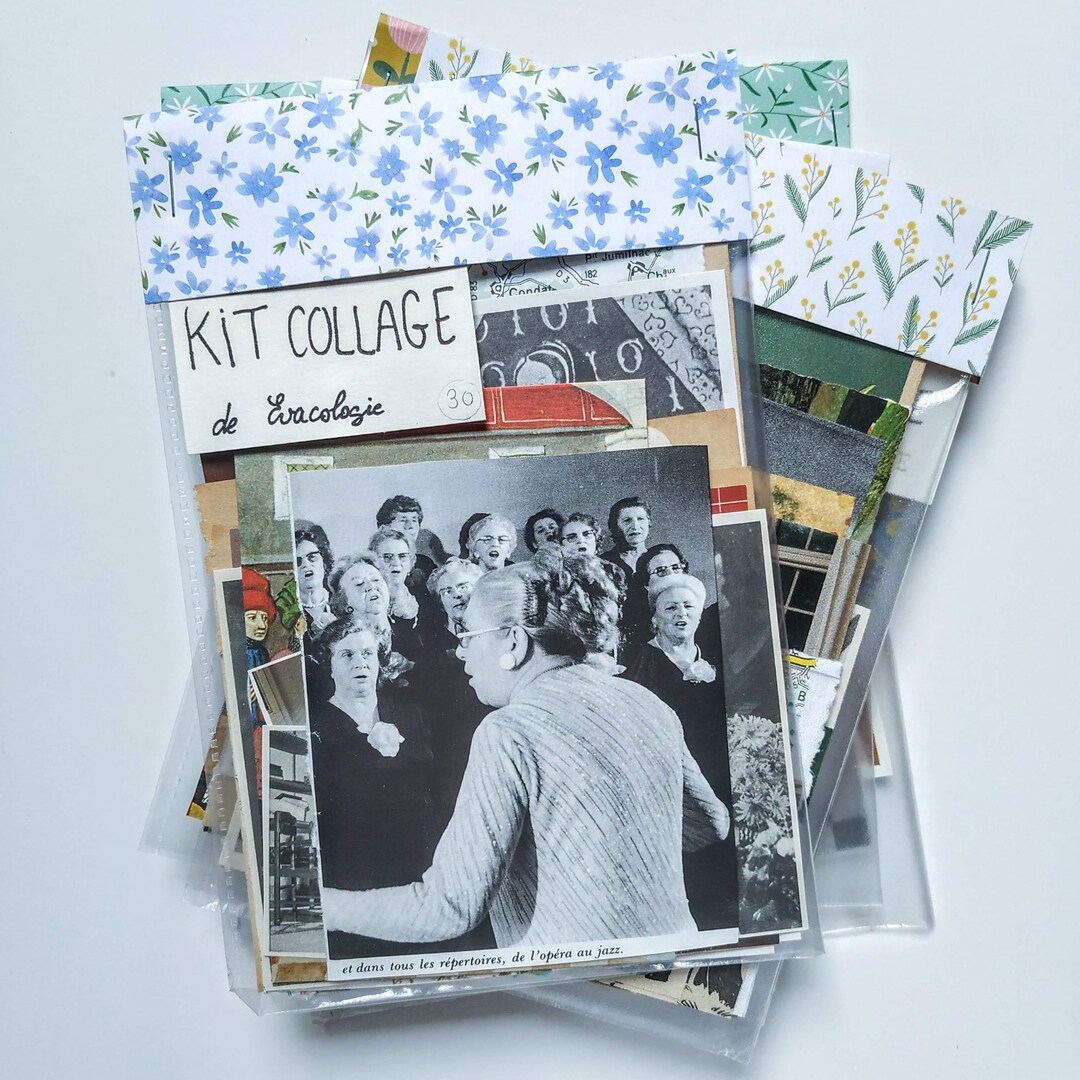 Kit Collage Composé De Papiers Vintages Et Contemporains Pour Collage ...