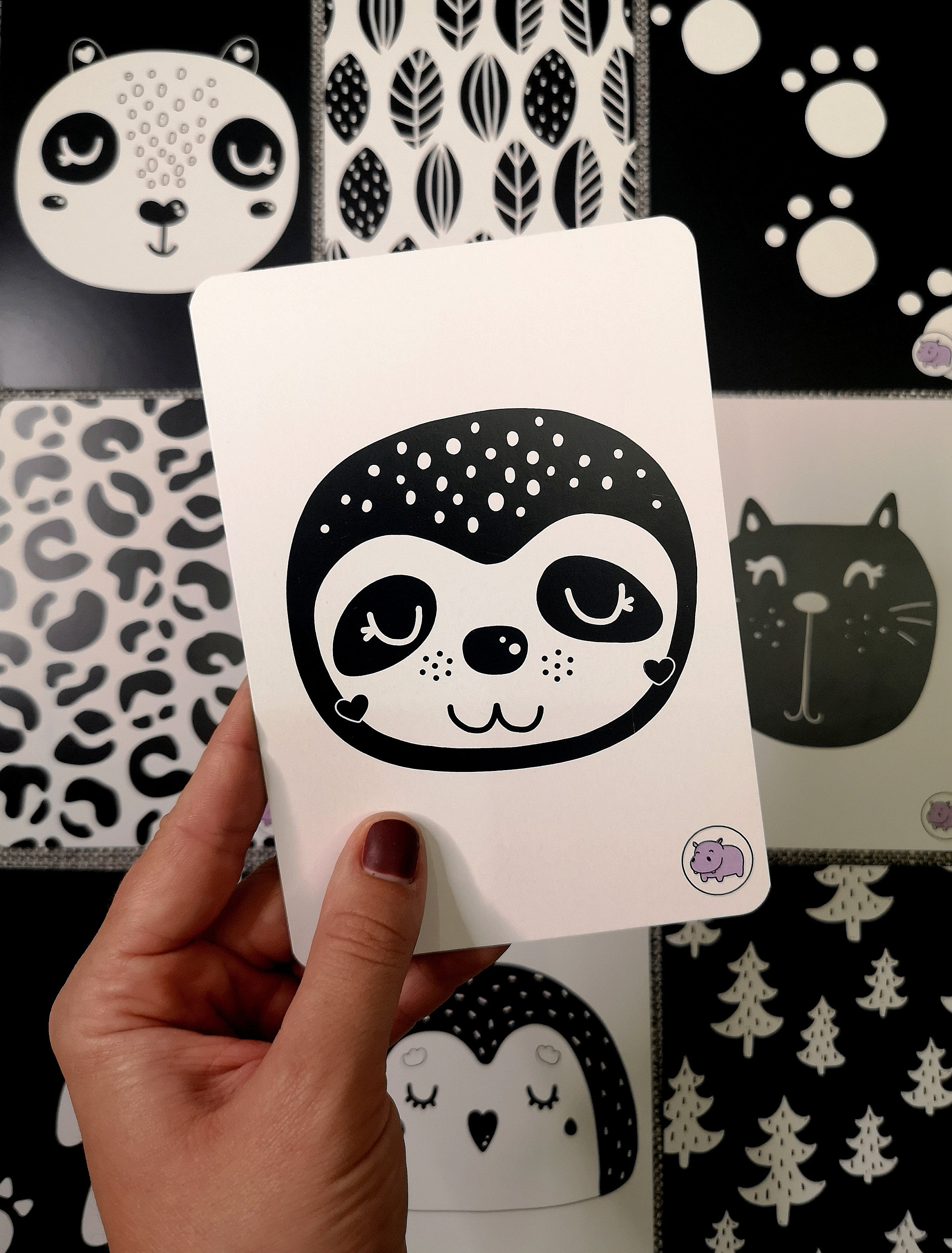 22 Monochrome Sensory Flashcards Nature Perfect for Newborns 44 Designs ...