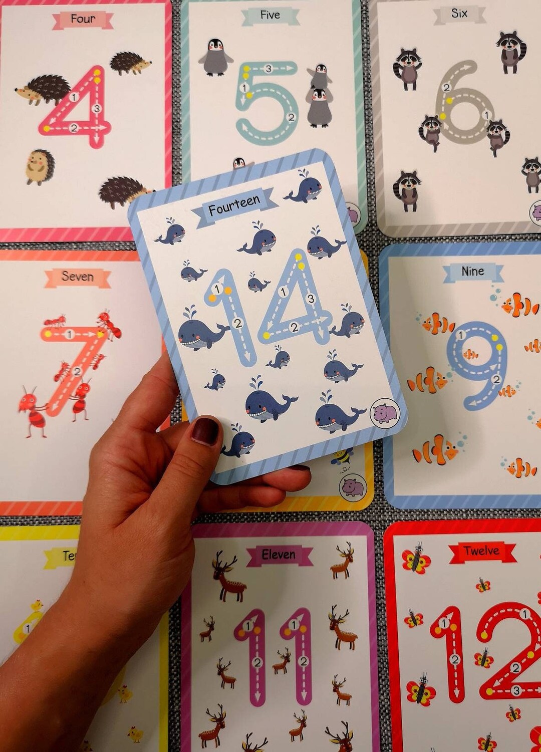 NUMBERS Flashcards 1 to 20 Numeracy Tasks on the Back of - Etsy