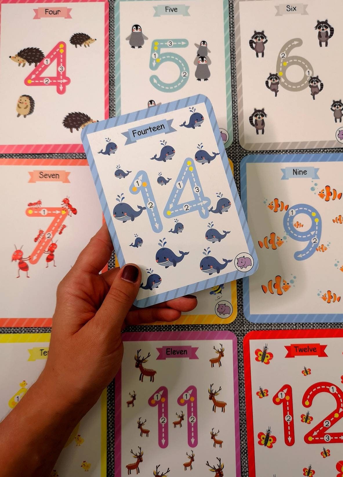 NUMBERS Flashcards 1 to 20 Numeracy Tasks on the Back of - Etsy