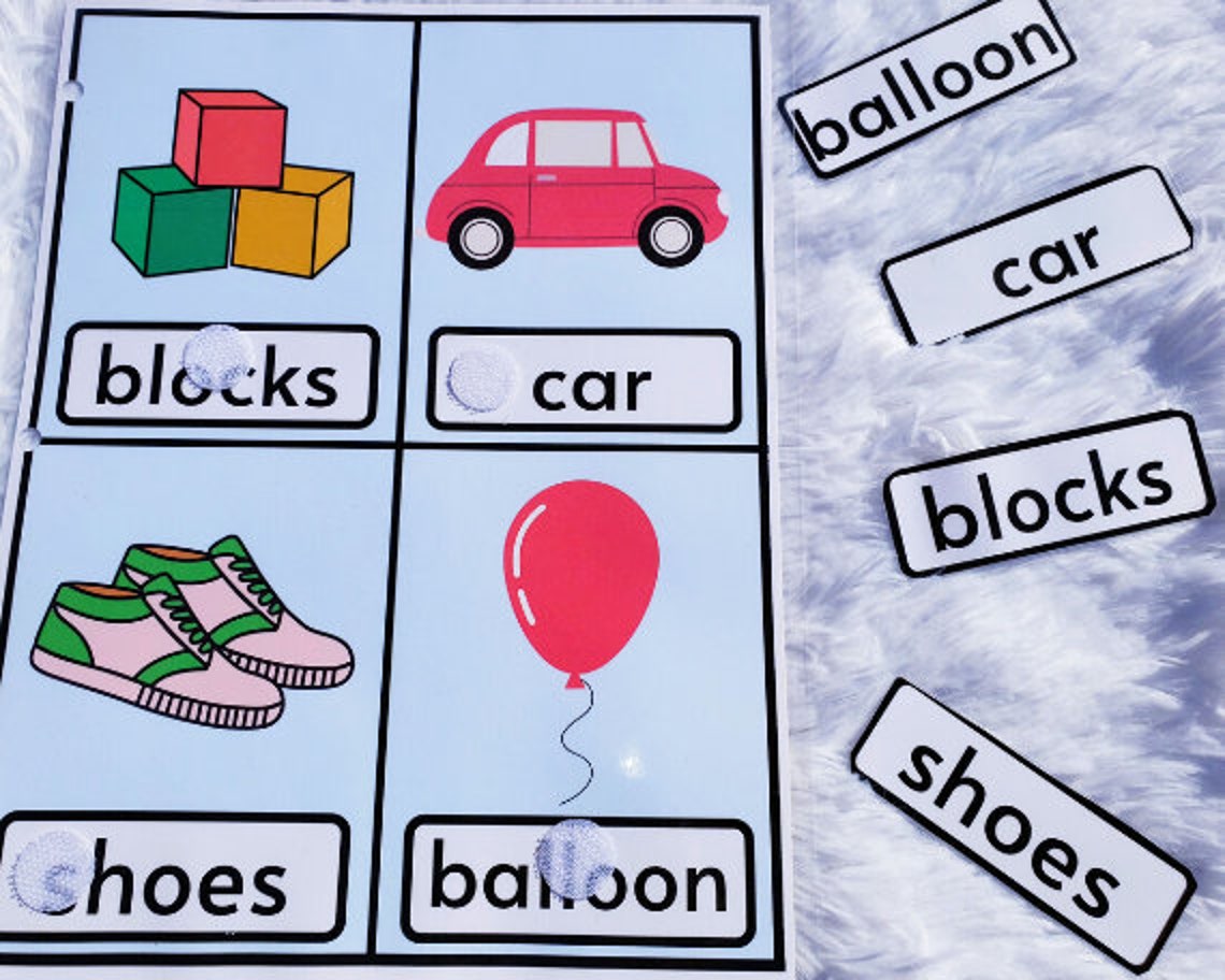 Autism Speech Develpment First Words Learning Binder, First Words Busy ...