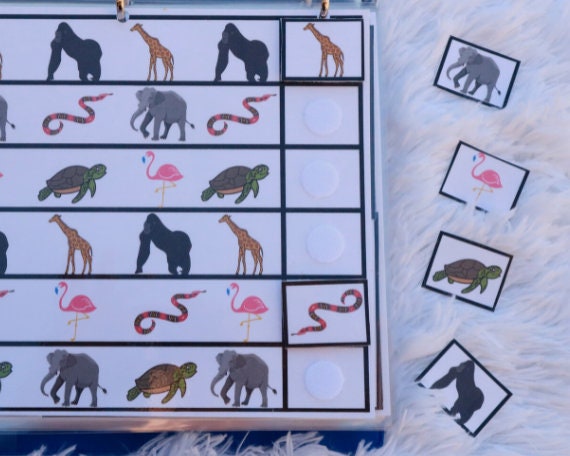 Autism Preschool Learning Binder, Kindergarten Busy Book, Zoo Animal ...
