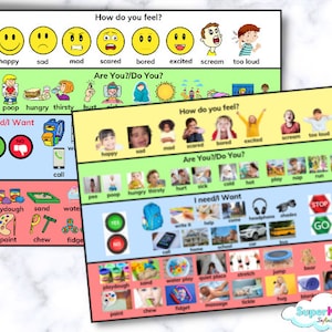 Communication Board for Kids, Autism Aid, Non-verbal Chart, Kids ...