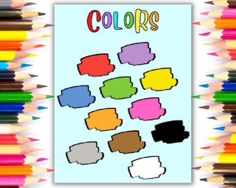 Colors Educational Chart, Printable Colors Poster, Homeschool Posters ...